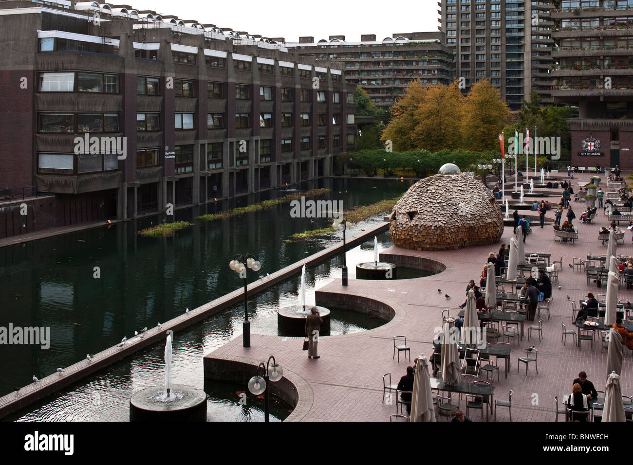 Heather and Ivan Morison Sculpture in the Barbican, London Stock Photo ...
