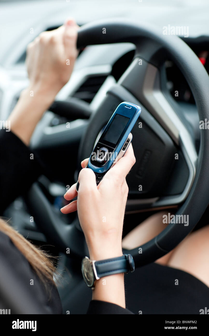 Sending Email While Driving High Resolution Stock Photography and ...