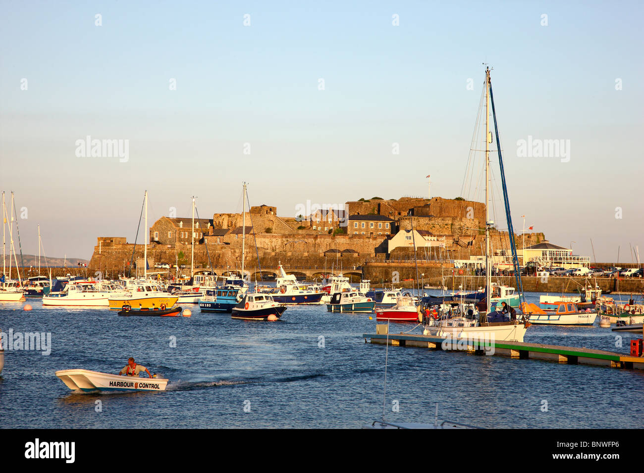 Castle Cornet, fortress at the harbour of St. Peter Port, Guernsey ...