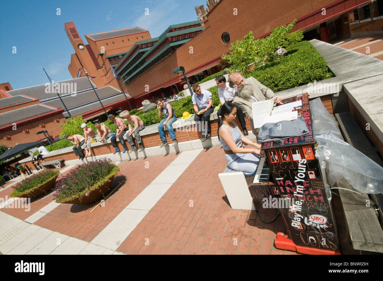 The entrance of the British Library, London Stock Photo - Alamy