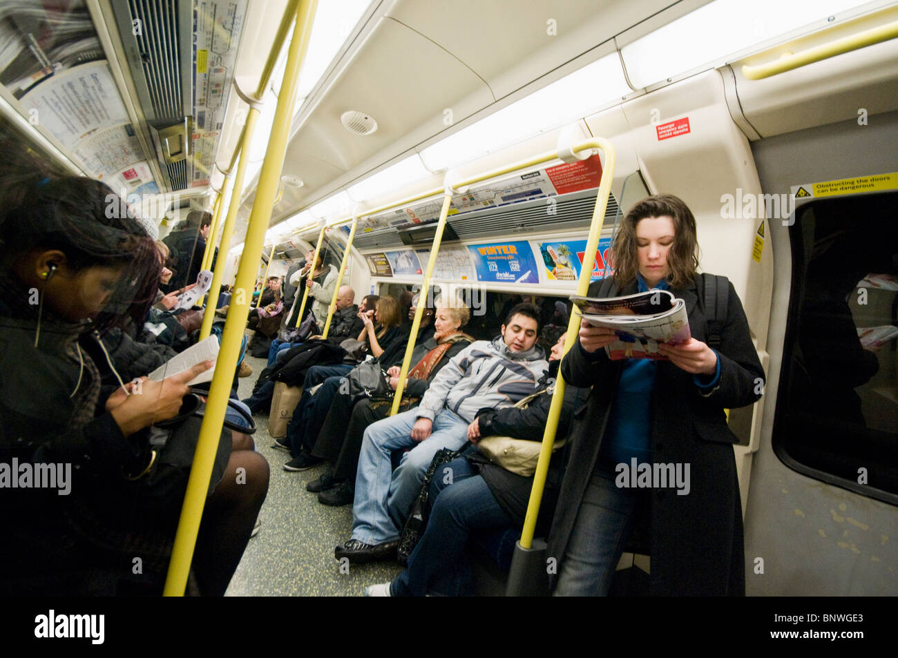 A Northern Line tube train, 17 January 2009 Stock Photo - Alamy