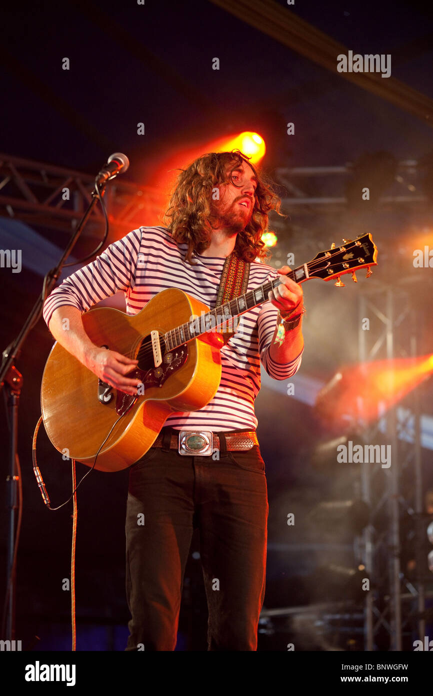 Jonathan Jeremiah performing on the Word Stage at the Latitude festival ...