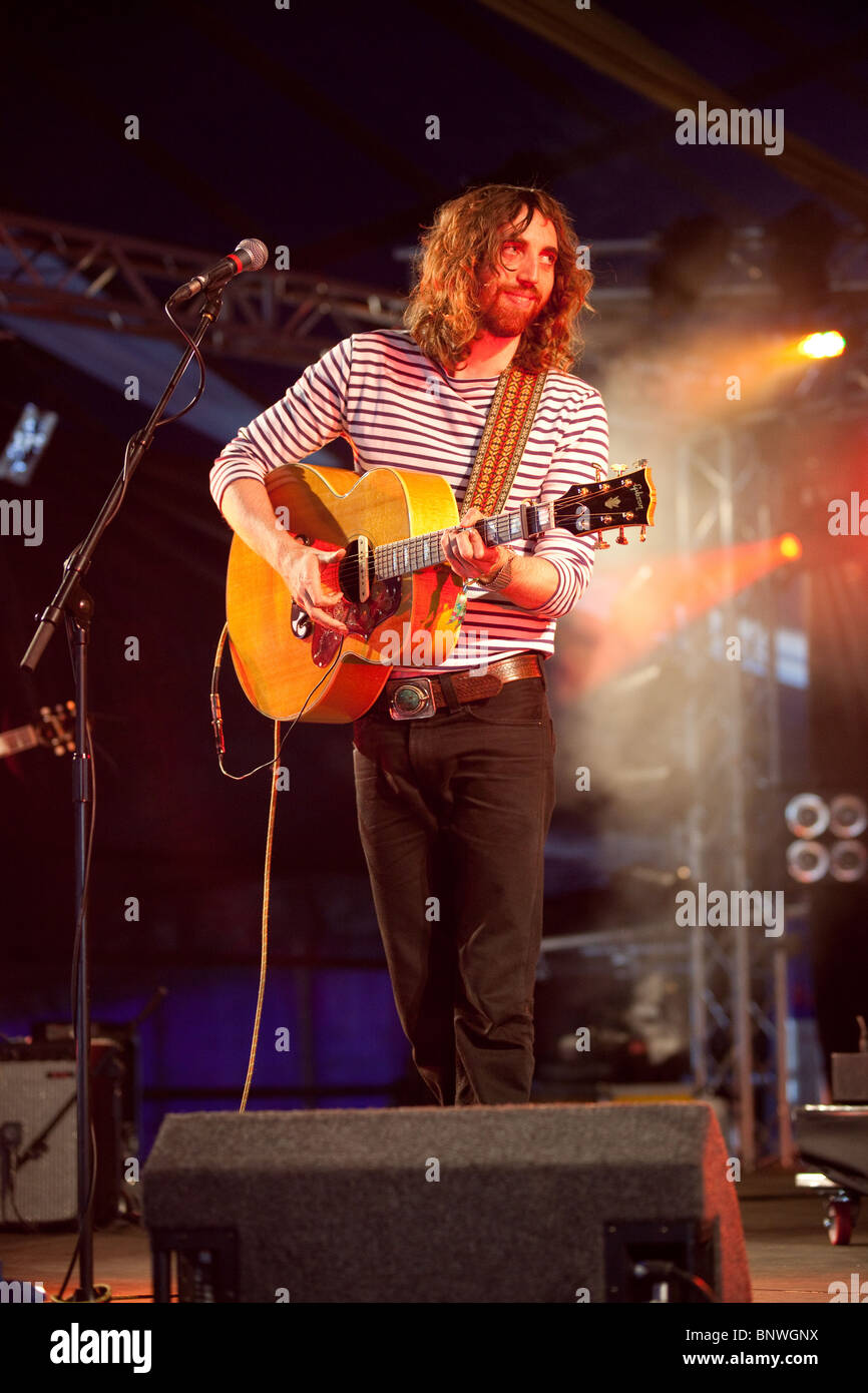 Jonathan Jeremiah performing on the Word Stage at the Latitude festival ...