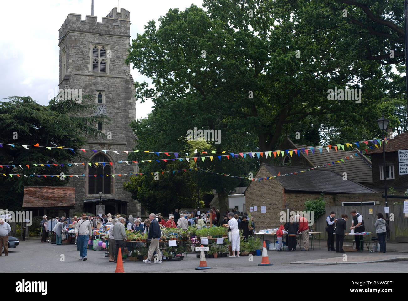Summer Fete outside St Leonards Church in Heston West London England UK ...