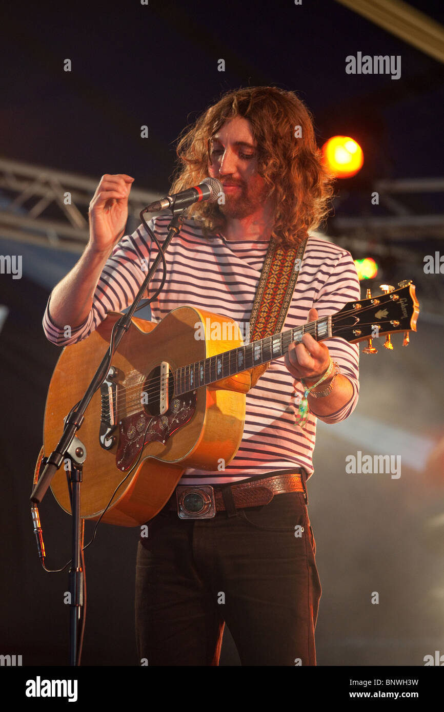 Jonathan Jeremiah performing on the Word Stage at the Latitude festival ...