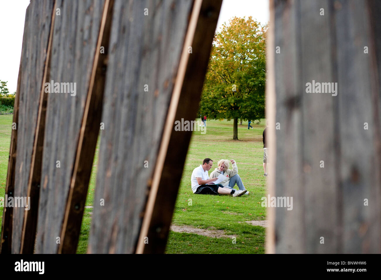 Heather and Ivan Morison Sculpture in Victoria Park, Bristol Stock ...