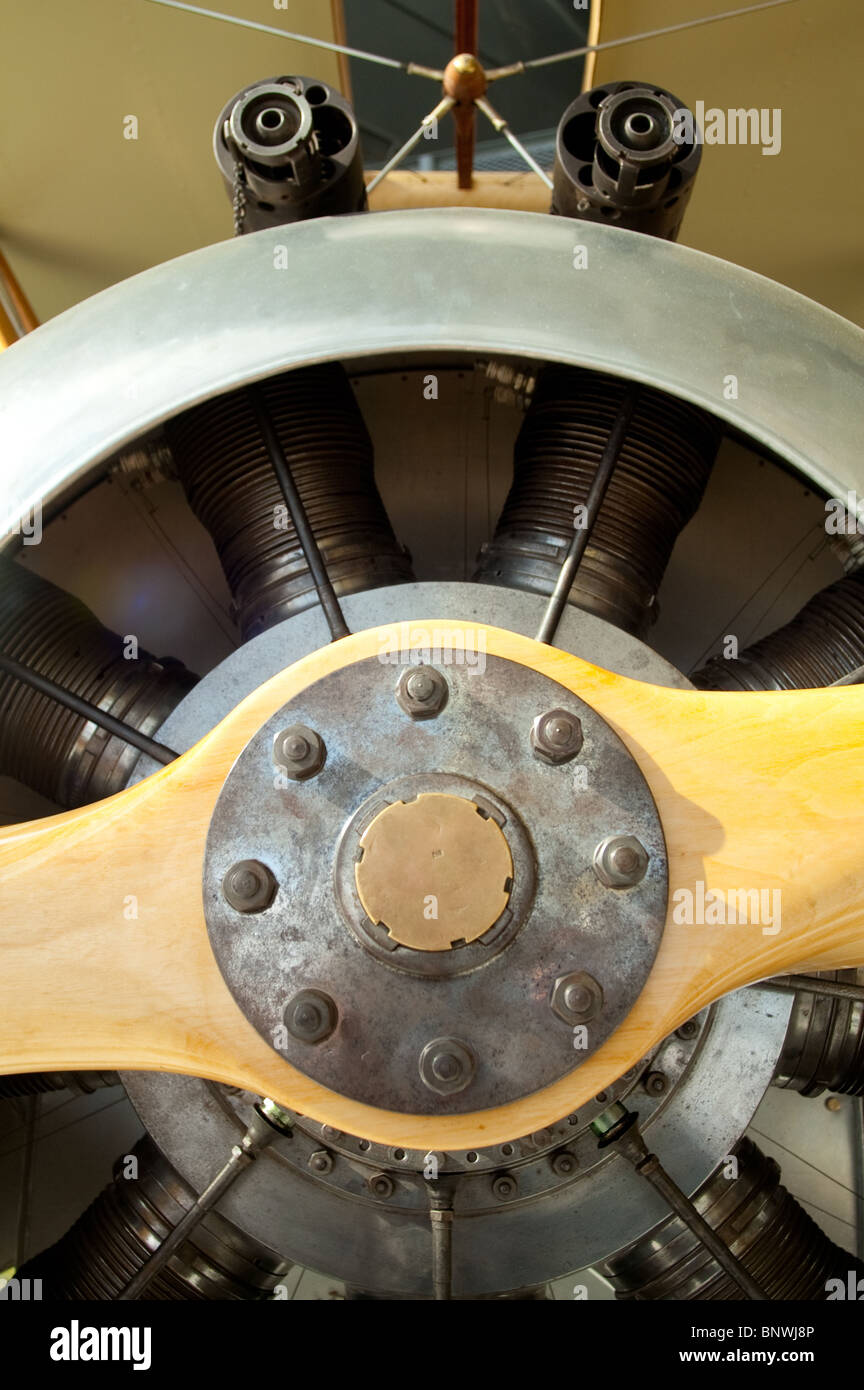 Close-up Of The Front Propeller of a Sopwith Camel Fighter Airplane ...