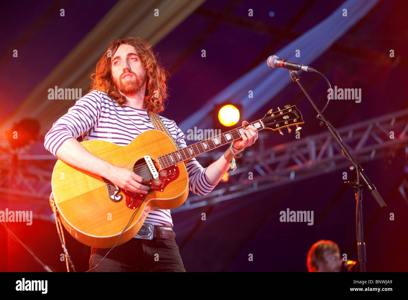 Jonathan Jeremiah performing on the Word Stage at the Latitude festival ...