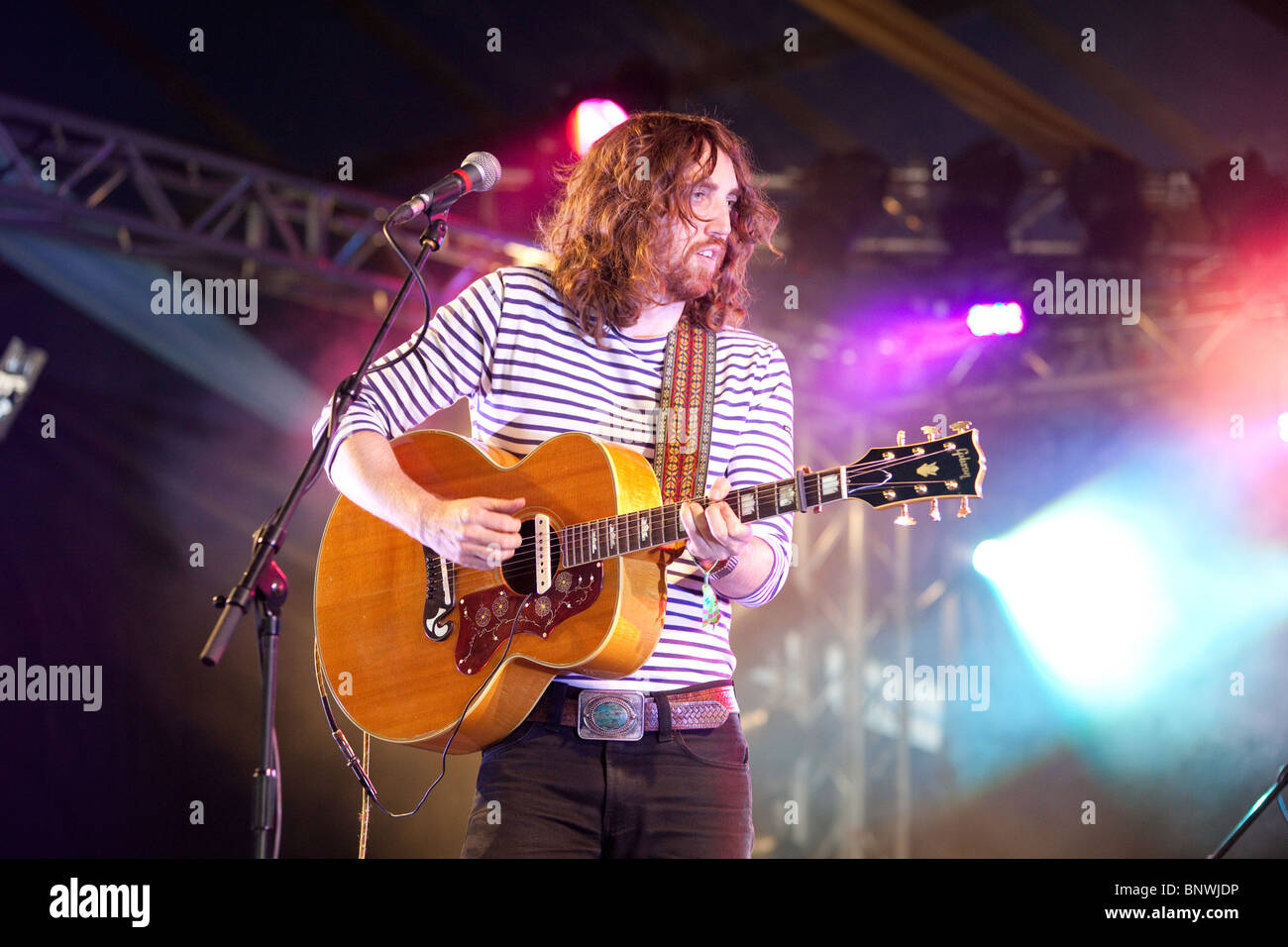 Jonathan Jeremiah performing on the Word Stage at the Latitude festival ...
