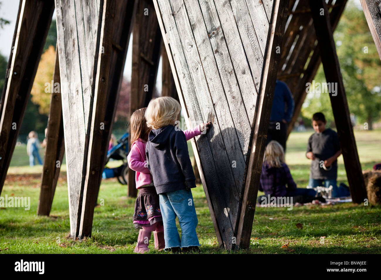 Heather and Ivan Morison Sculpture in Victoria Park, Bristol Stock ...