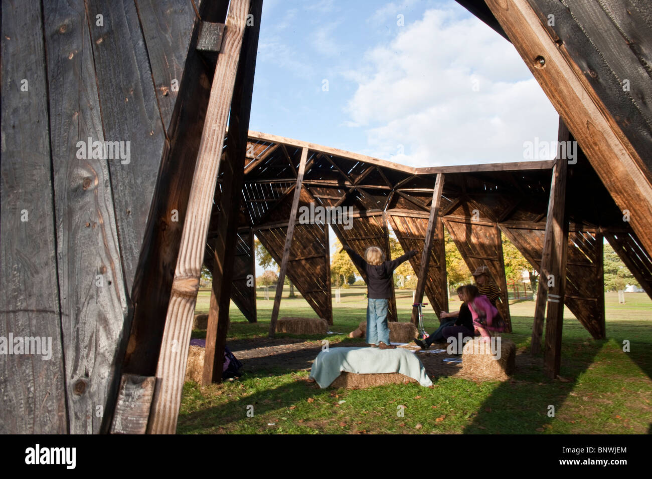 Heather and Ivan Morison Sculpture in Victoria Park, Bristol Stock ...