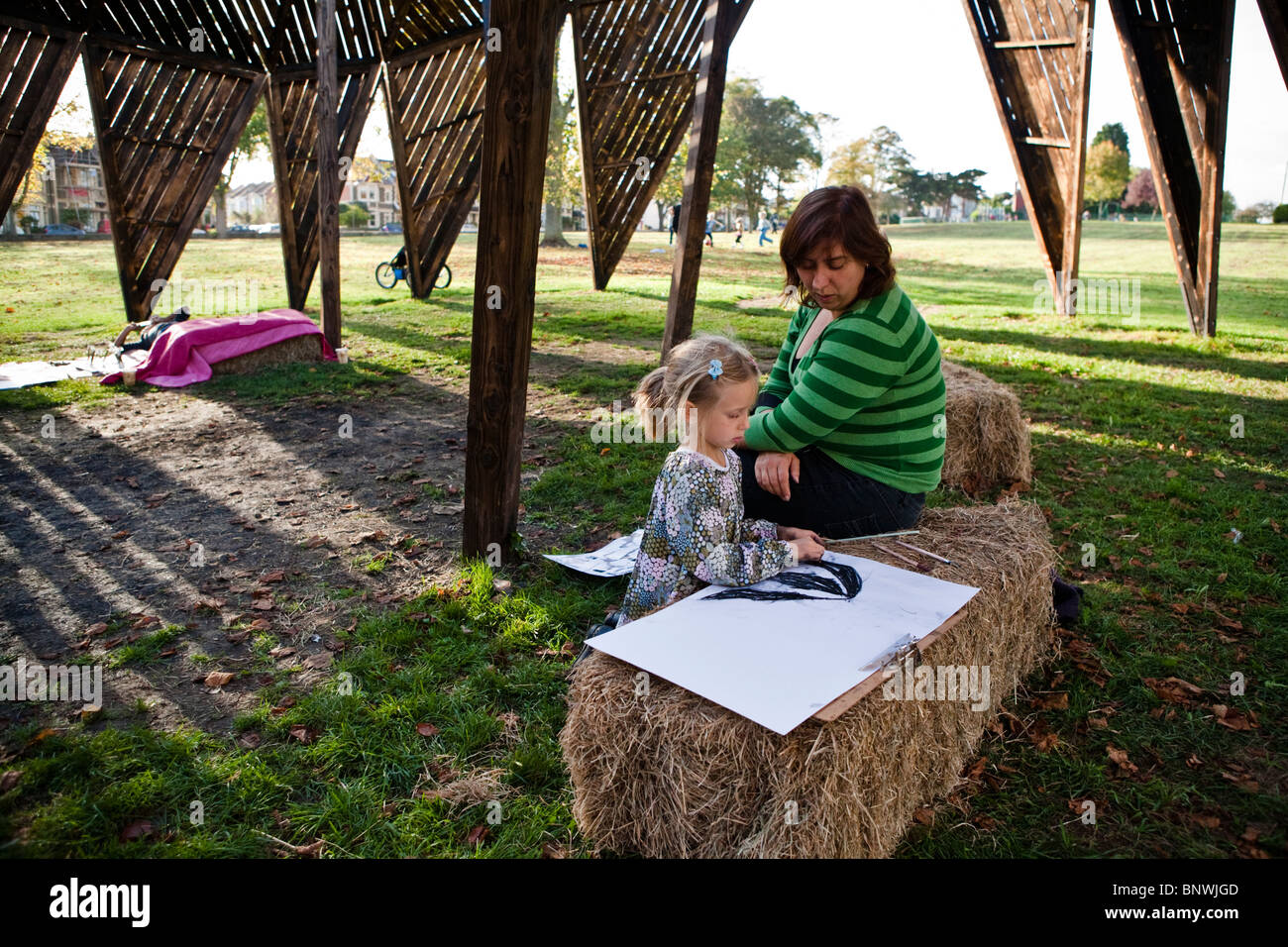 Heather and Ivan Morison Sculpture in Victoria Park, Bristol Stock ...