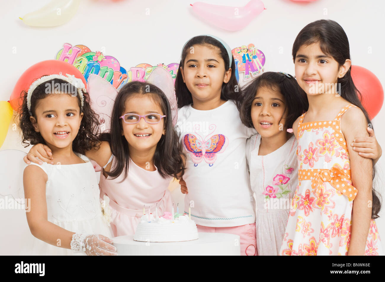 Girls in a birthday party Stock Photo - Alamy