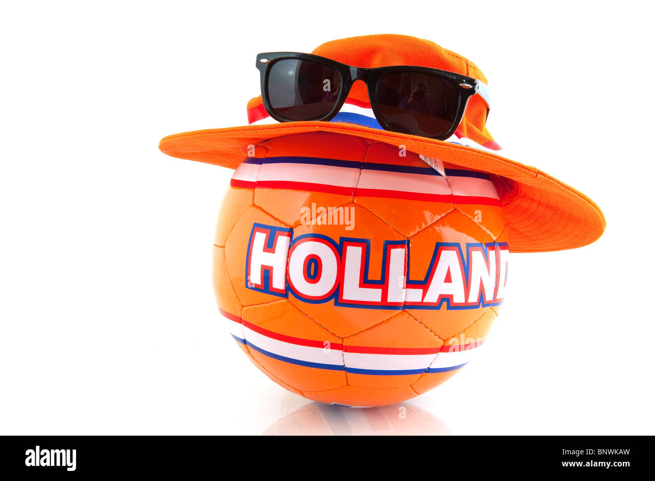 Dutch soccer ball for the world championship in grass Stock Photo - Alamy