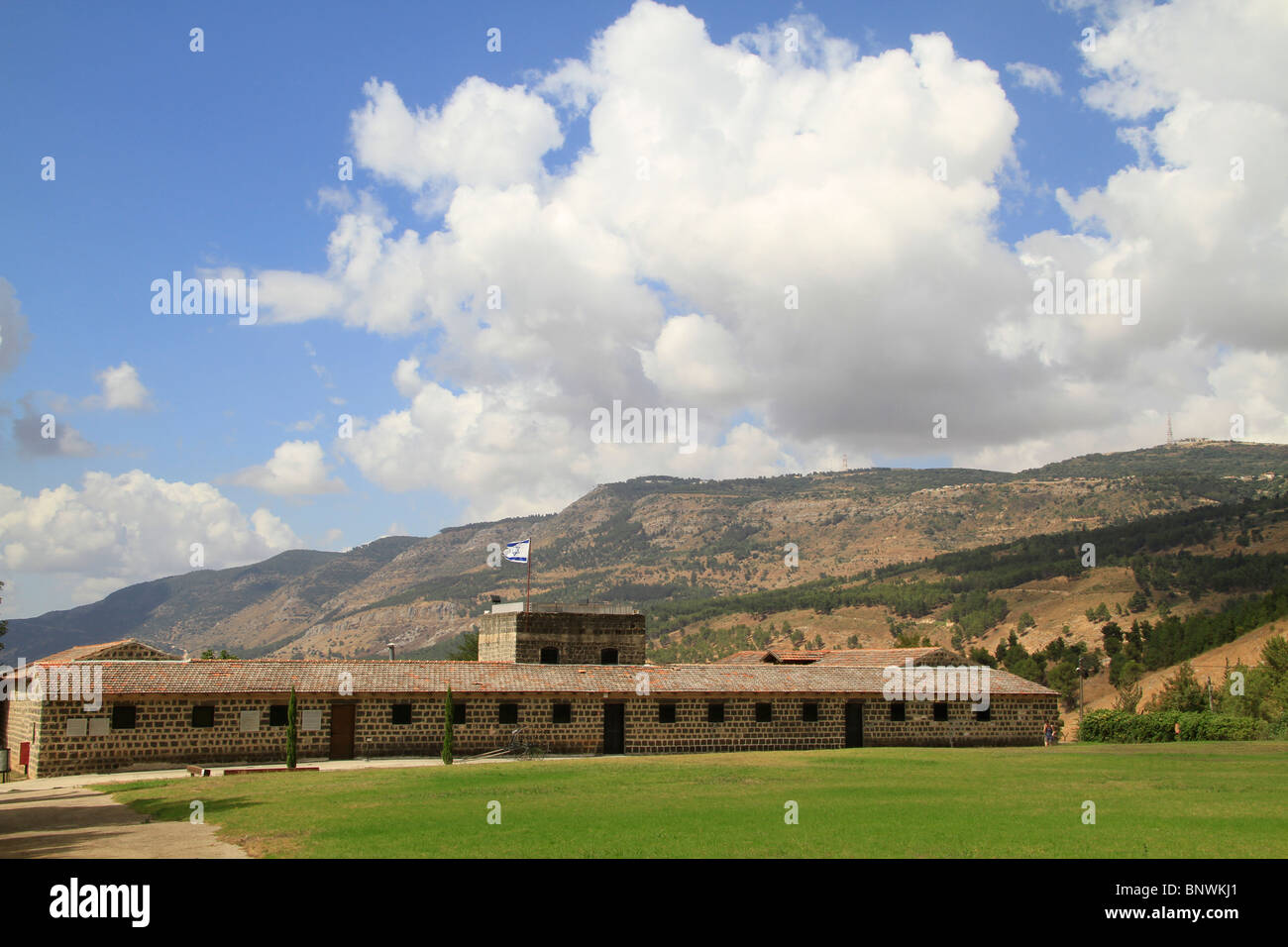 Israel, Tel Hai courtyard in the Upper Galilee Stock Photo - Alamy