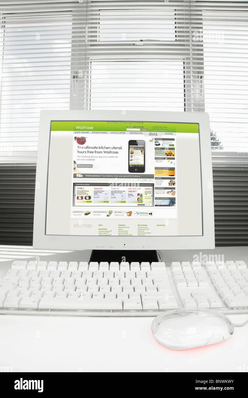 Home Computer with Waitrose Internet page on the screen Stock Photo - Alamy