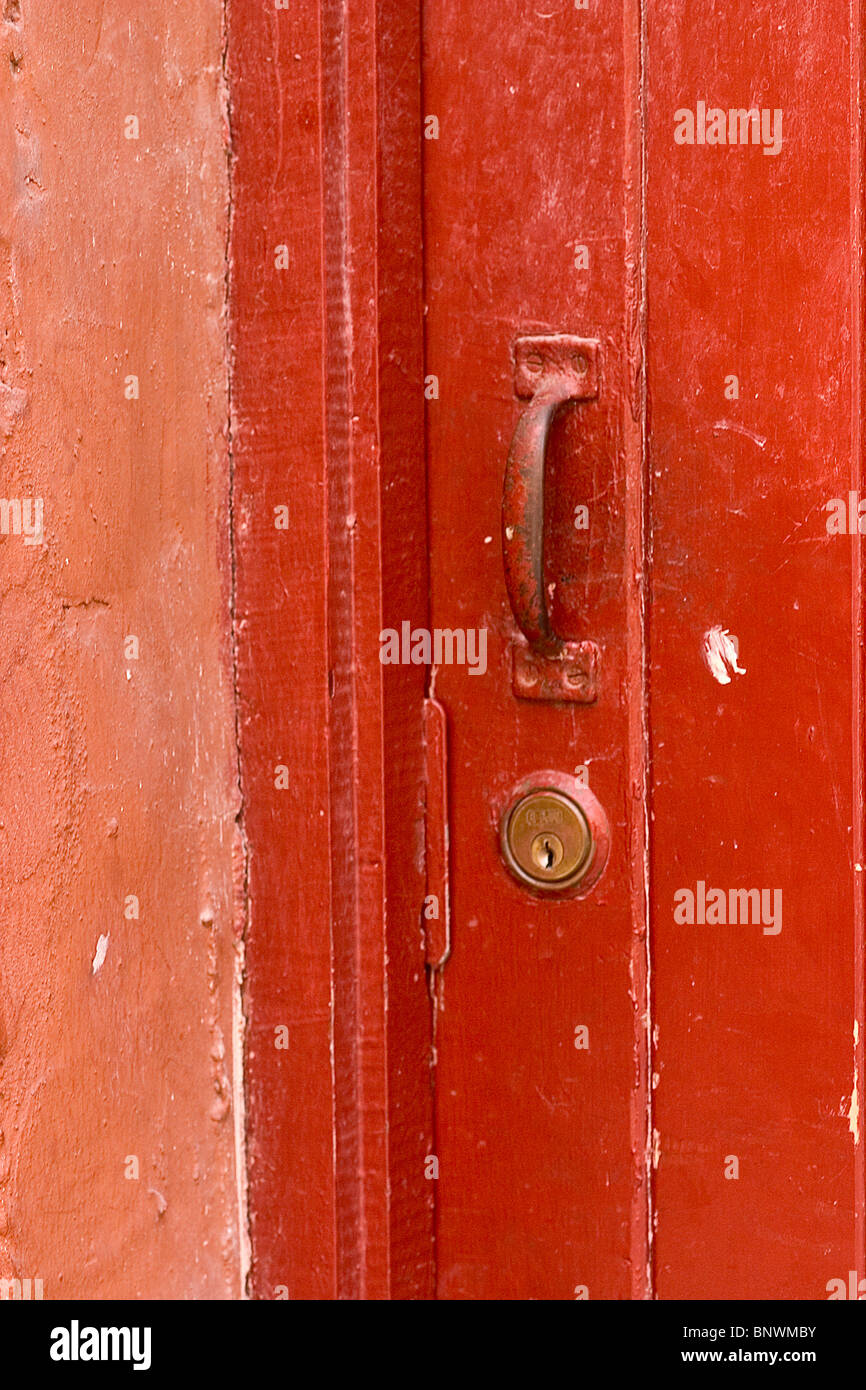 Closed Red Door Stock Photo - Alamy