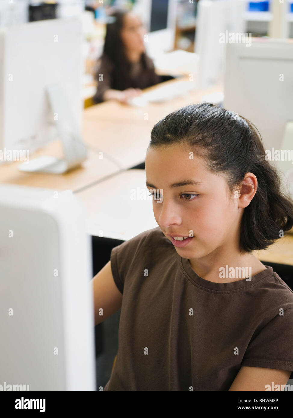 Indian classroom computers hi-res stock photography and images - Alamy