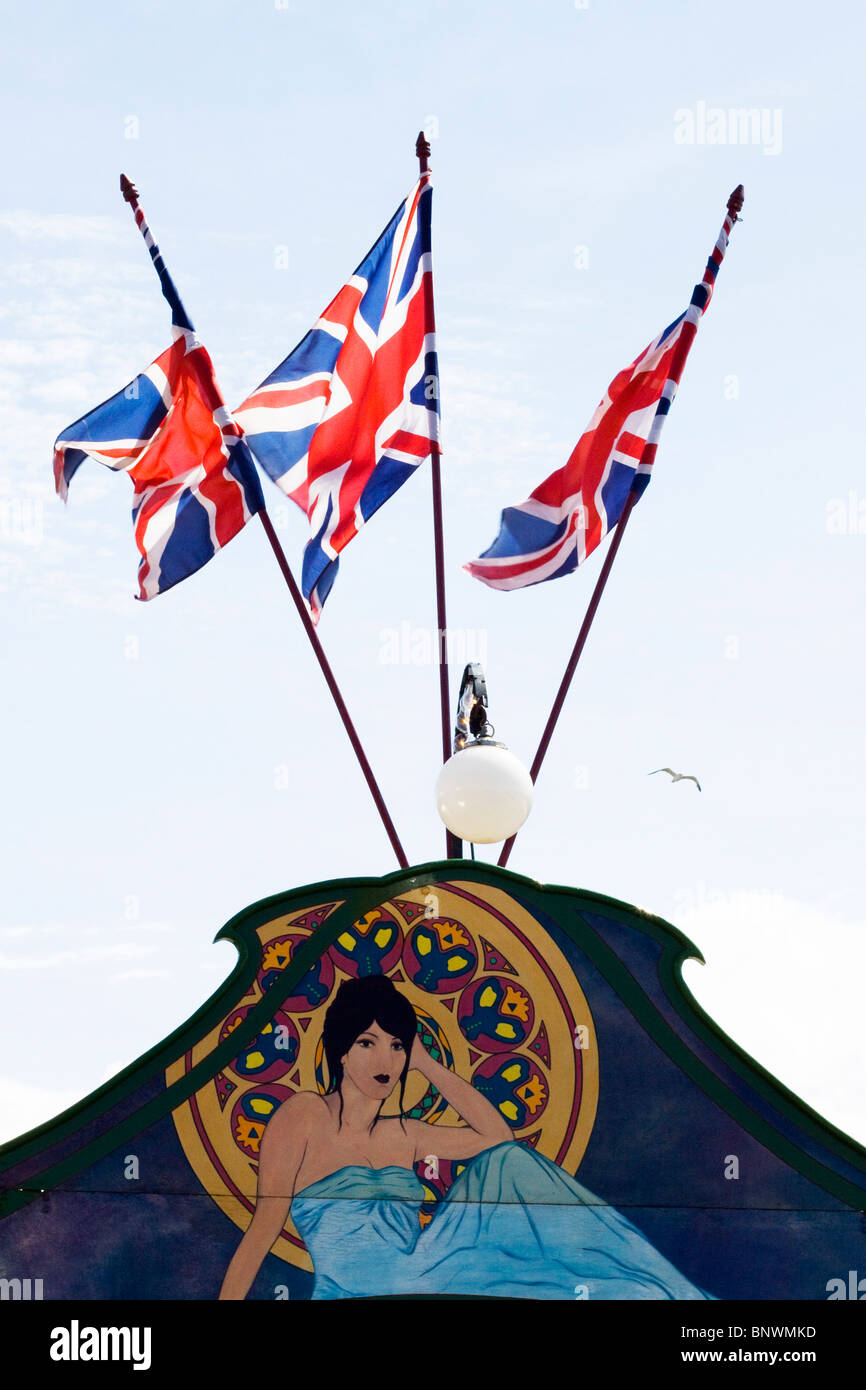 A Steam Fun Fair on the Beach at Weston Super mare Stock Photo - Alamy