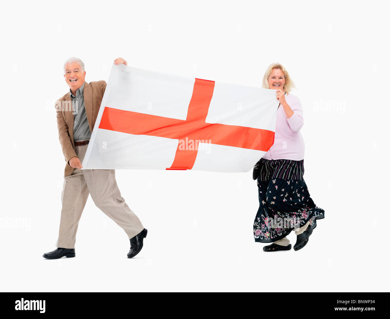 Two people with british flag Cut Out Stock Images & Pictures - Alamy