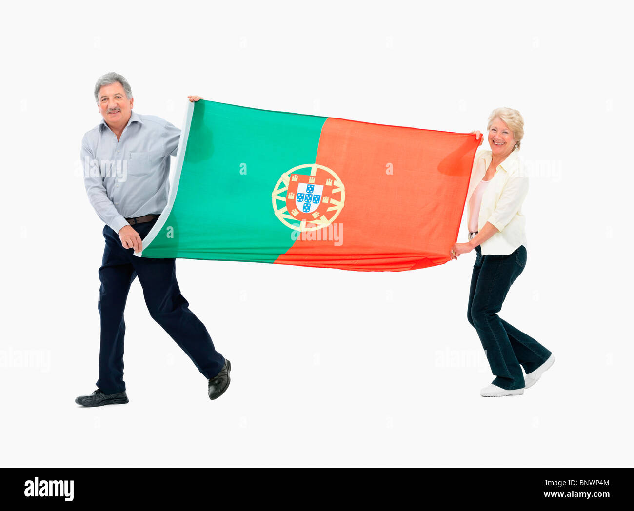 Carrying flags Cut Out Stock Images & Pictures - Alamy