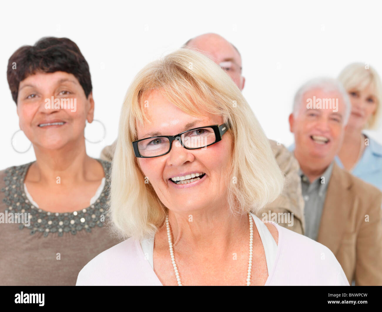 A group of smiling people Stock Photo - Alamy