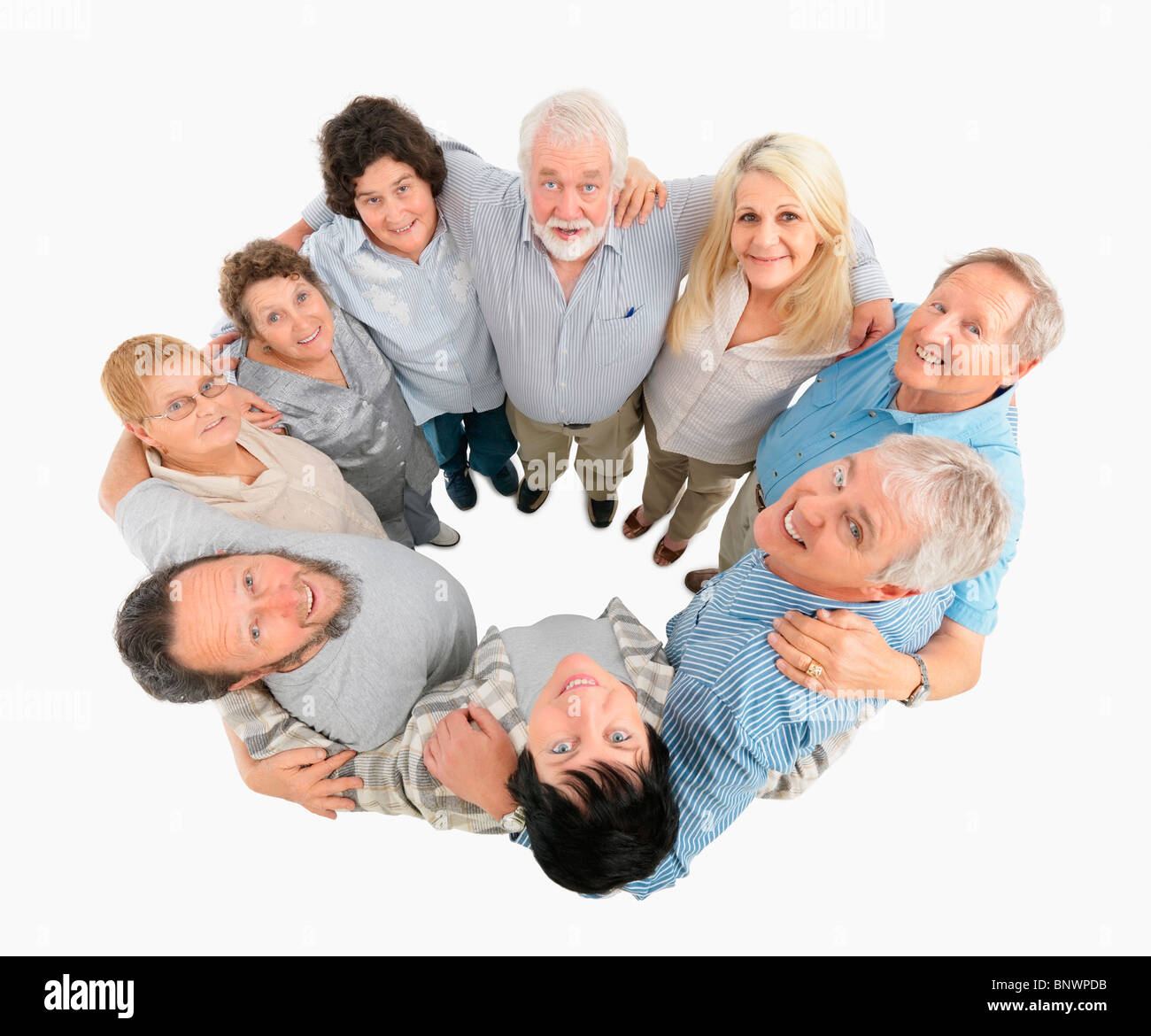 Group of people embracing in a circle Cut Out Stock Images & Pictures ...