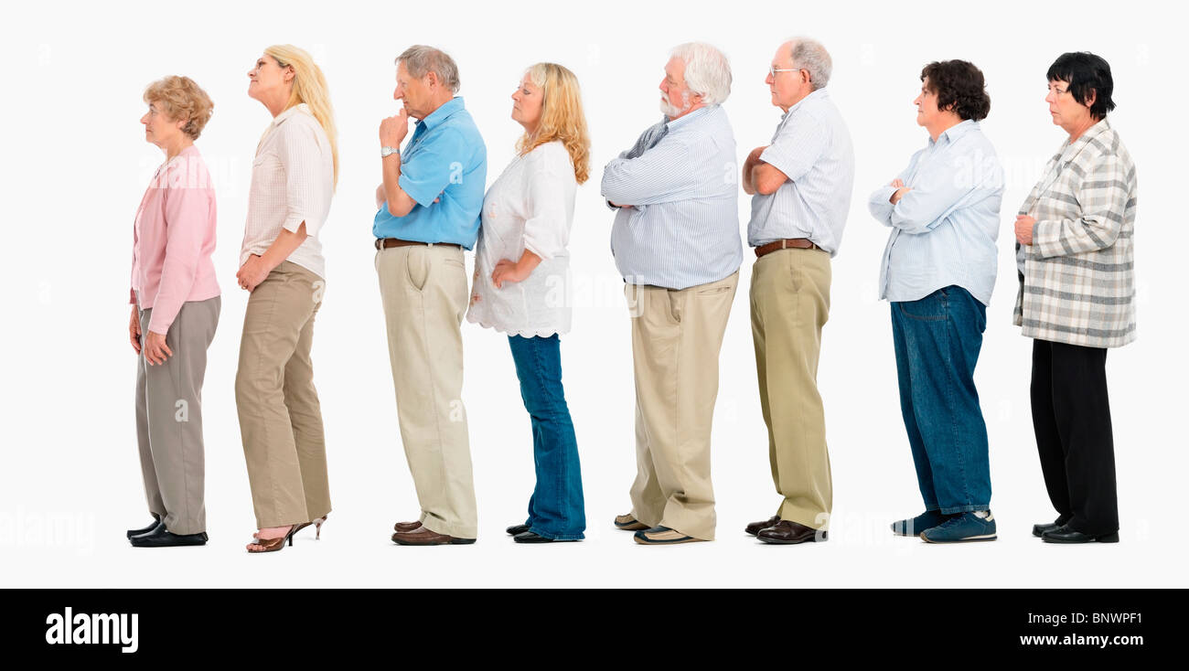 People line up many Cut Out Stock Images & Pictures - Alamy