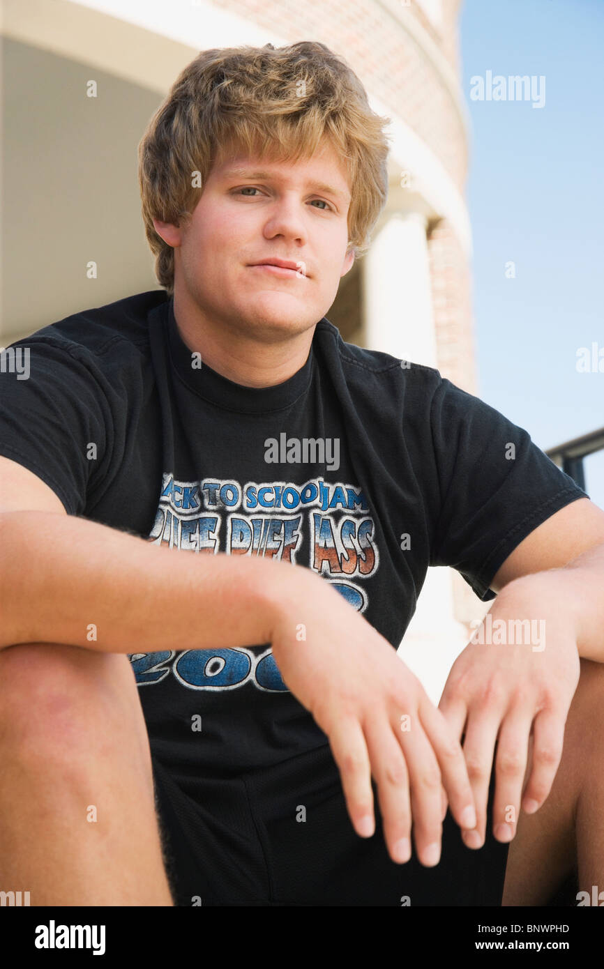 Macho teenage boy Stock Photo - Alamy