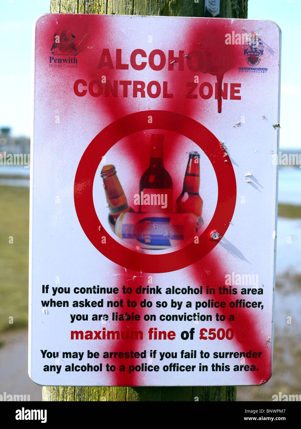 Alcohol control zone hi-res stock photography and images - Alamy