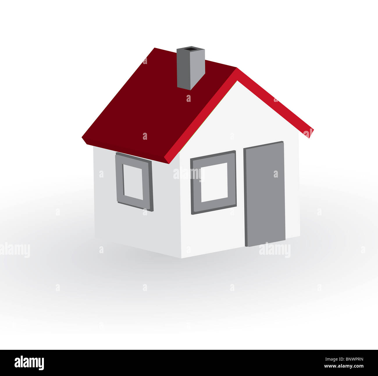 Beautiful simple small 3d house illustration Stock Photo - Alamy