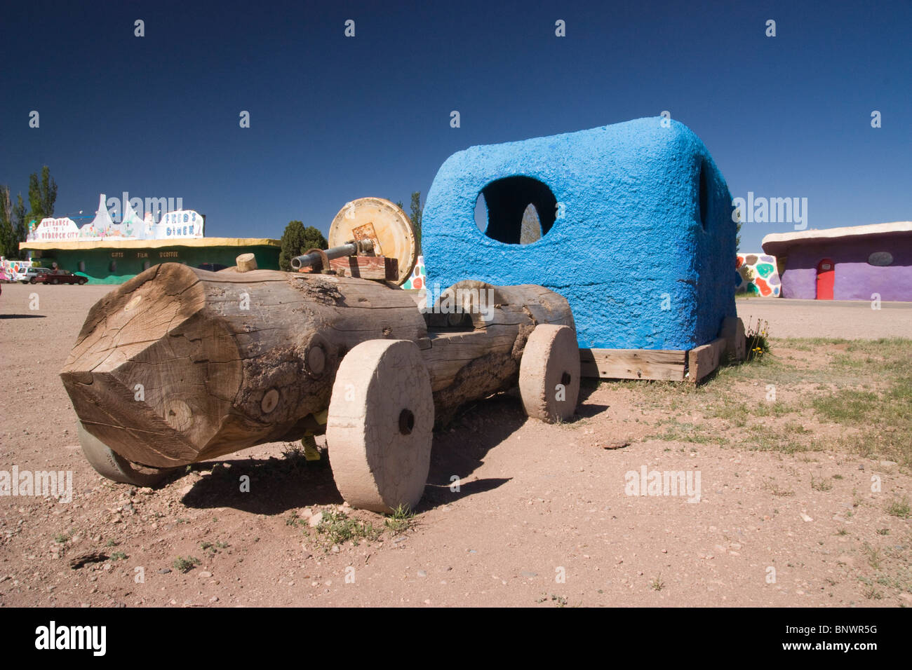 Primitive car made by stones and wood Stock Photo - Alamy