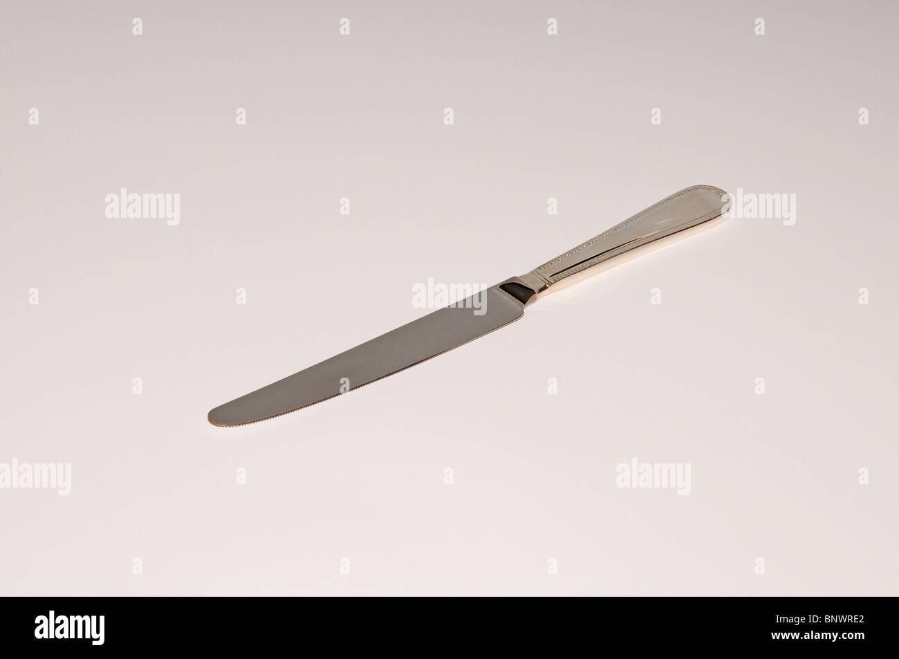 Silver plated knife Stock Photo - Alamy