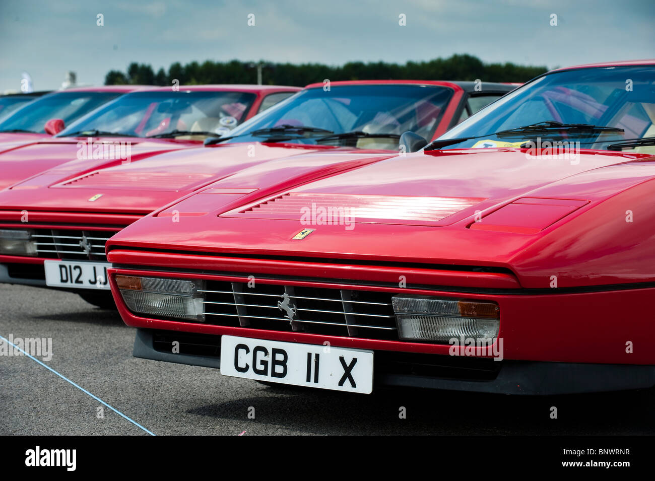 Ferrari sports cars on show at Silverstone Classic 2010, England, UK ...