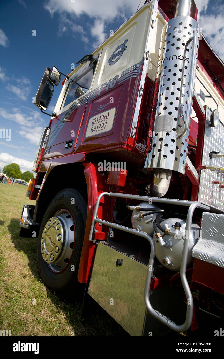 Volvo Truck cabin highly polished and on display at vintage fair Stock ...
