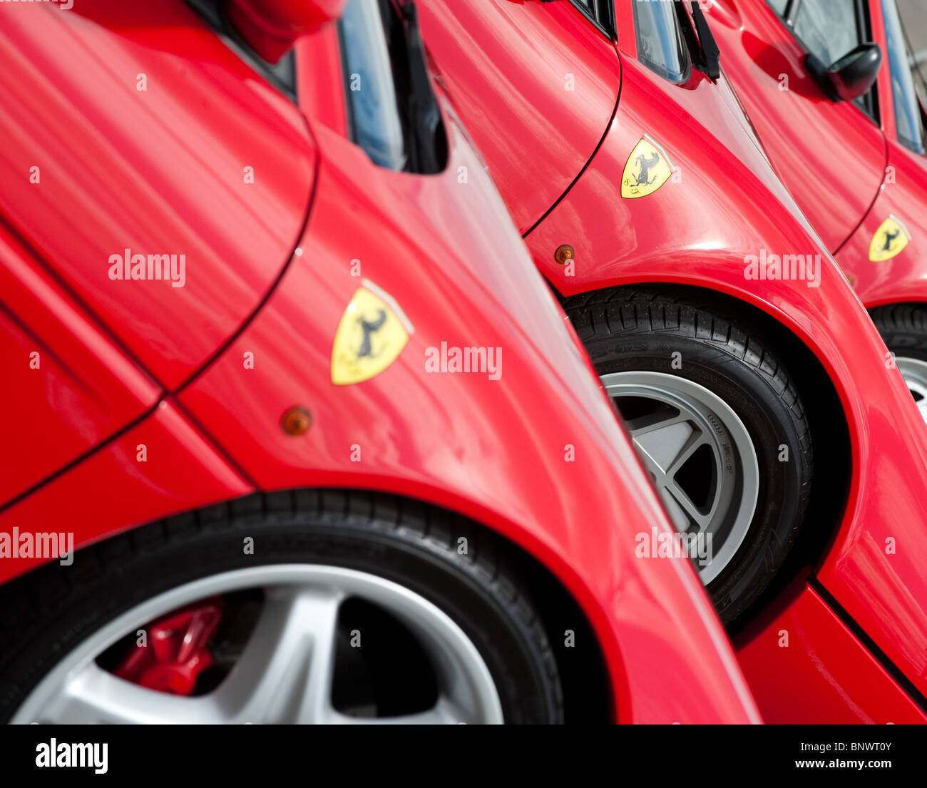 Ferrari sports cars on show at Silverstone Classic 2010, England, UK ...