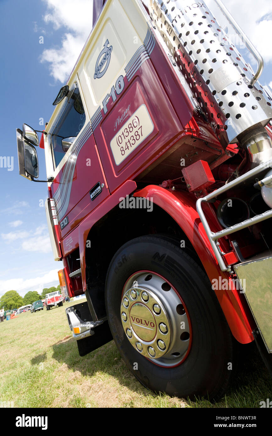 Volvo Truck cabin highly polished and on display at vintage fair Stock ...