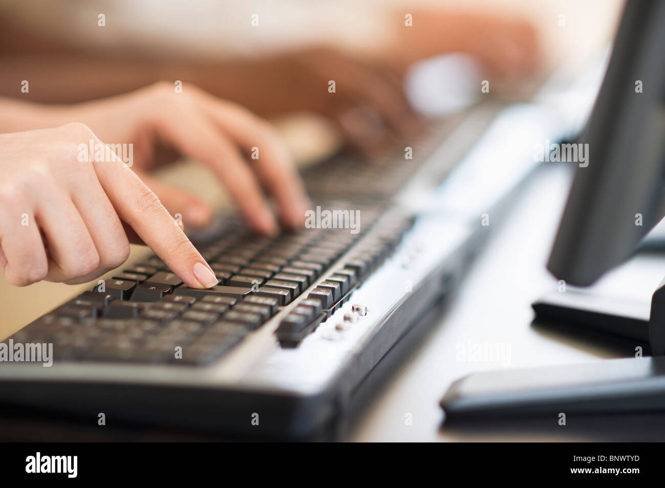Employees working at computers Stock Photo - Alamy