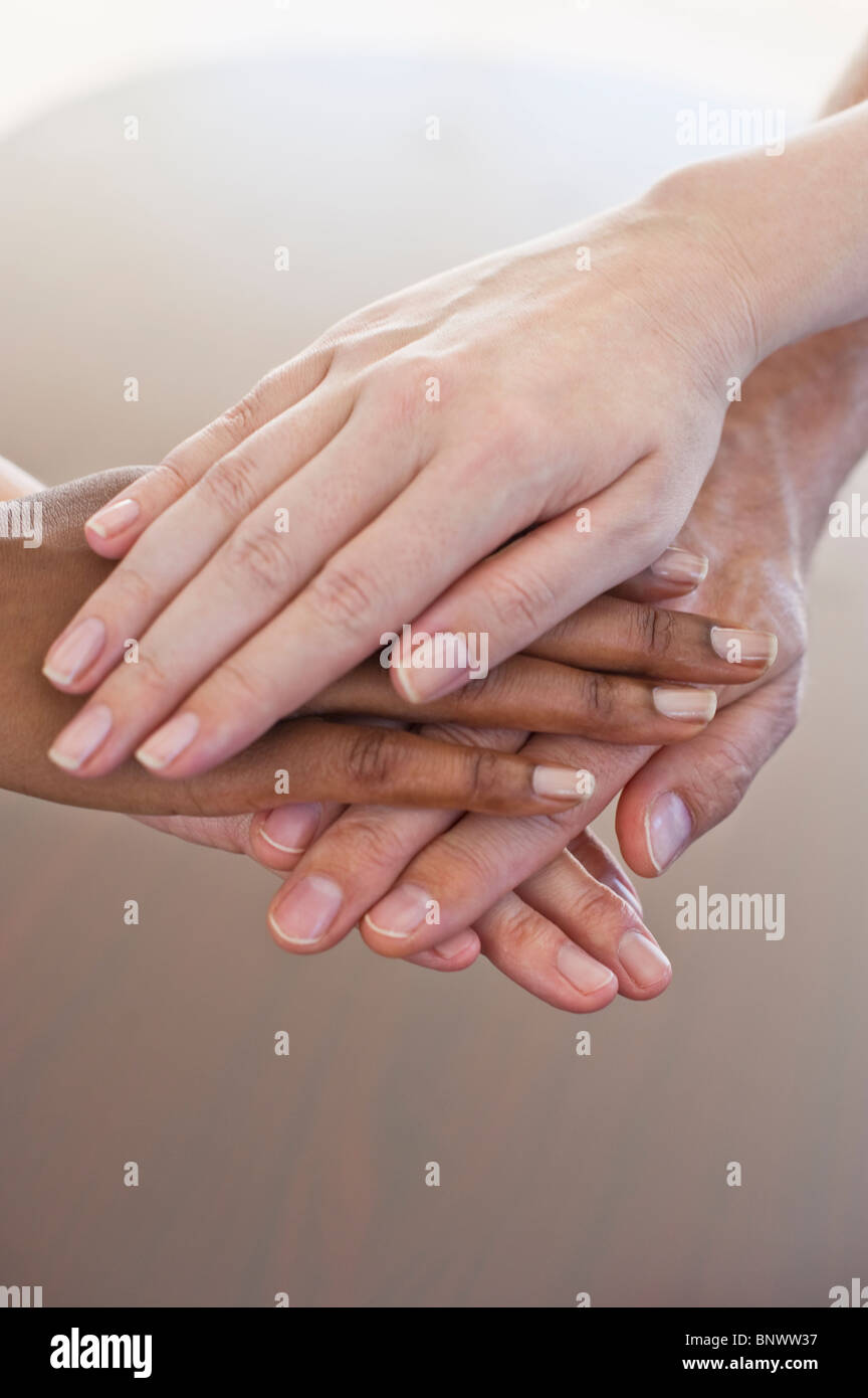 Hands atop hi-res stock photography and images - Alamy