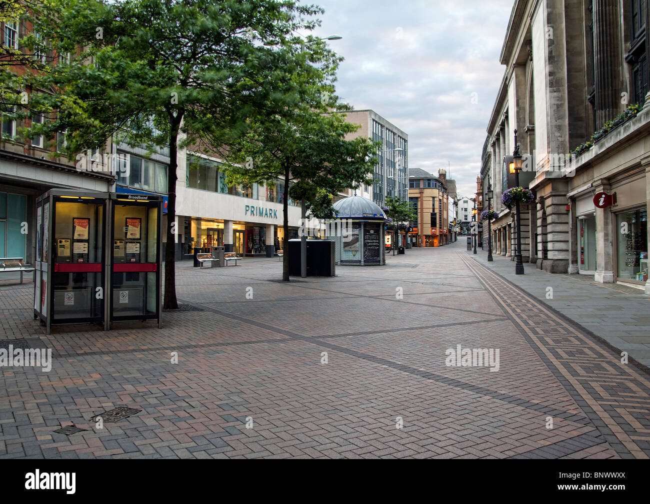 Long Row Nottingham Nottinghamshire United Kingdom Stock Photo - Alamy