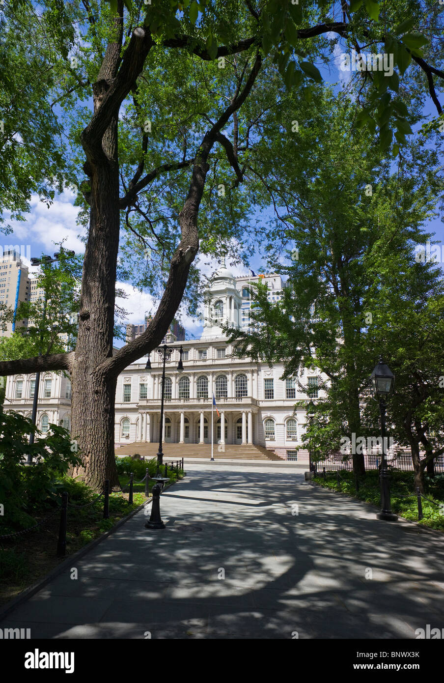 Path in front of City Hall in New York City Stock Photo - Alamy
