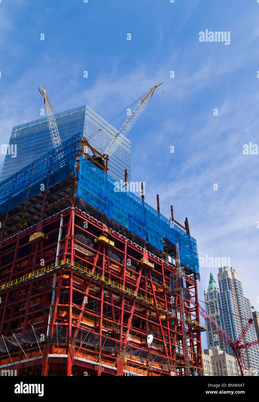 World Trade Center under construction Stock Photo - Alamy