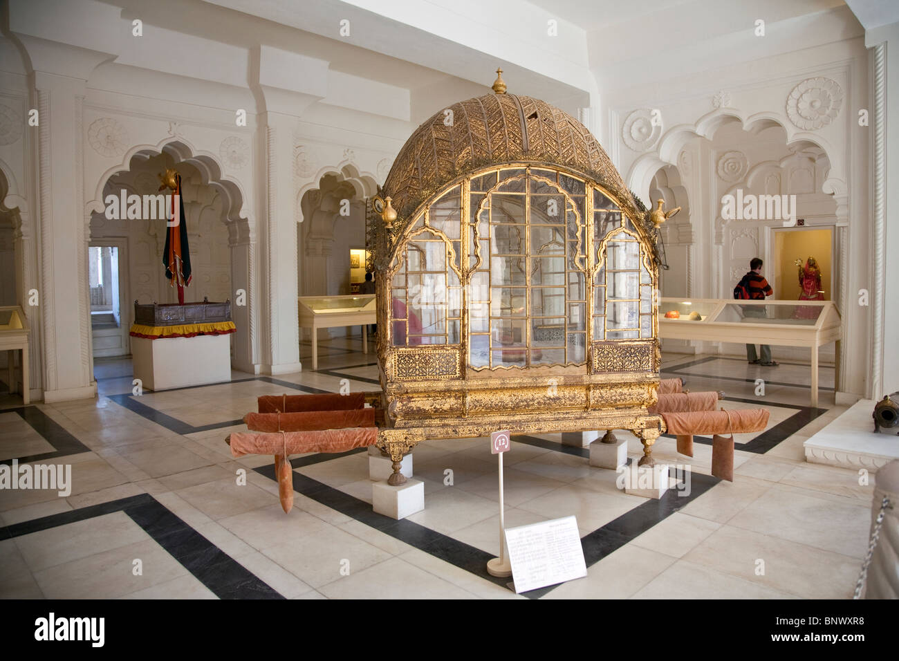 Gold Royal Palanquin. Meherangarh Fort Museum. Jodhpur. Rajasthan ...