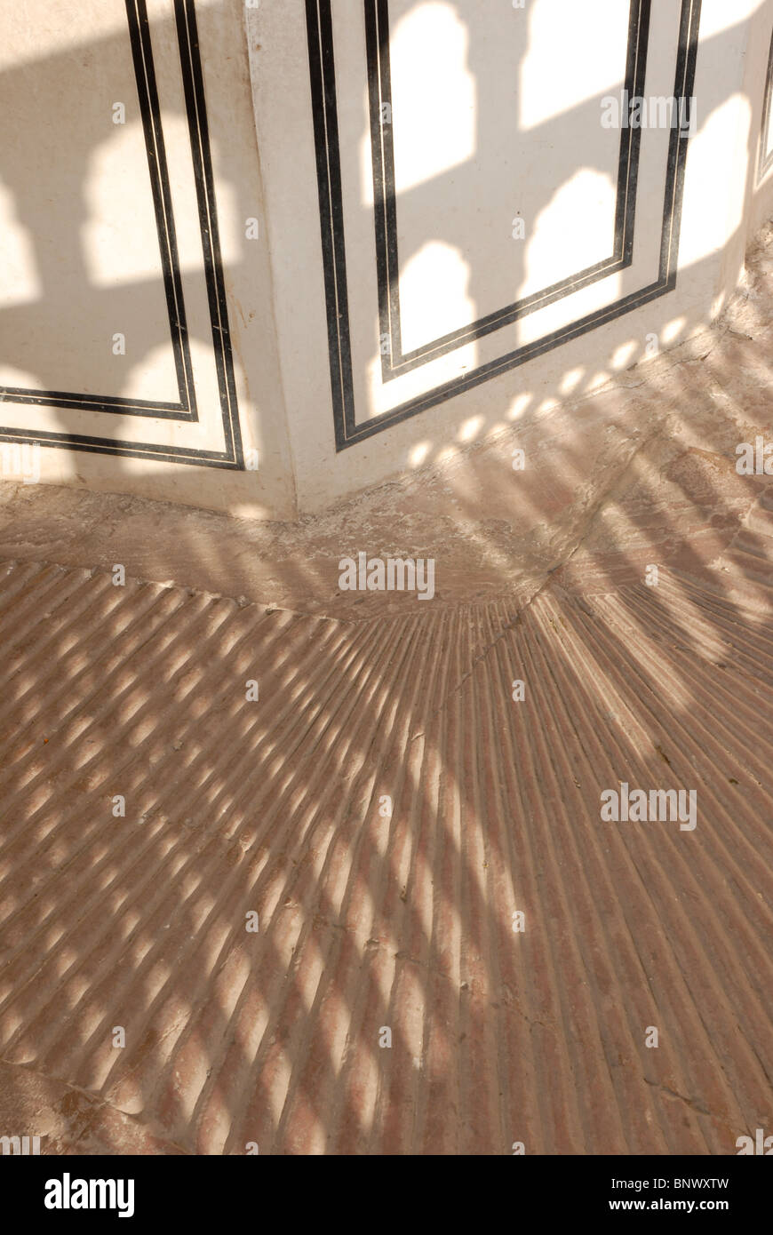 Shadow on a walkway in India Stock Photo - Alamy