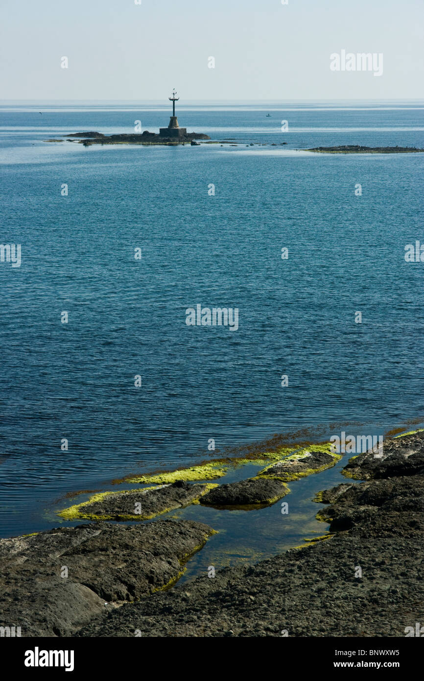 Southern Black Sea coast, Ahtopol lighthouse, Balkans, Bulgaria Stock ...