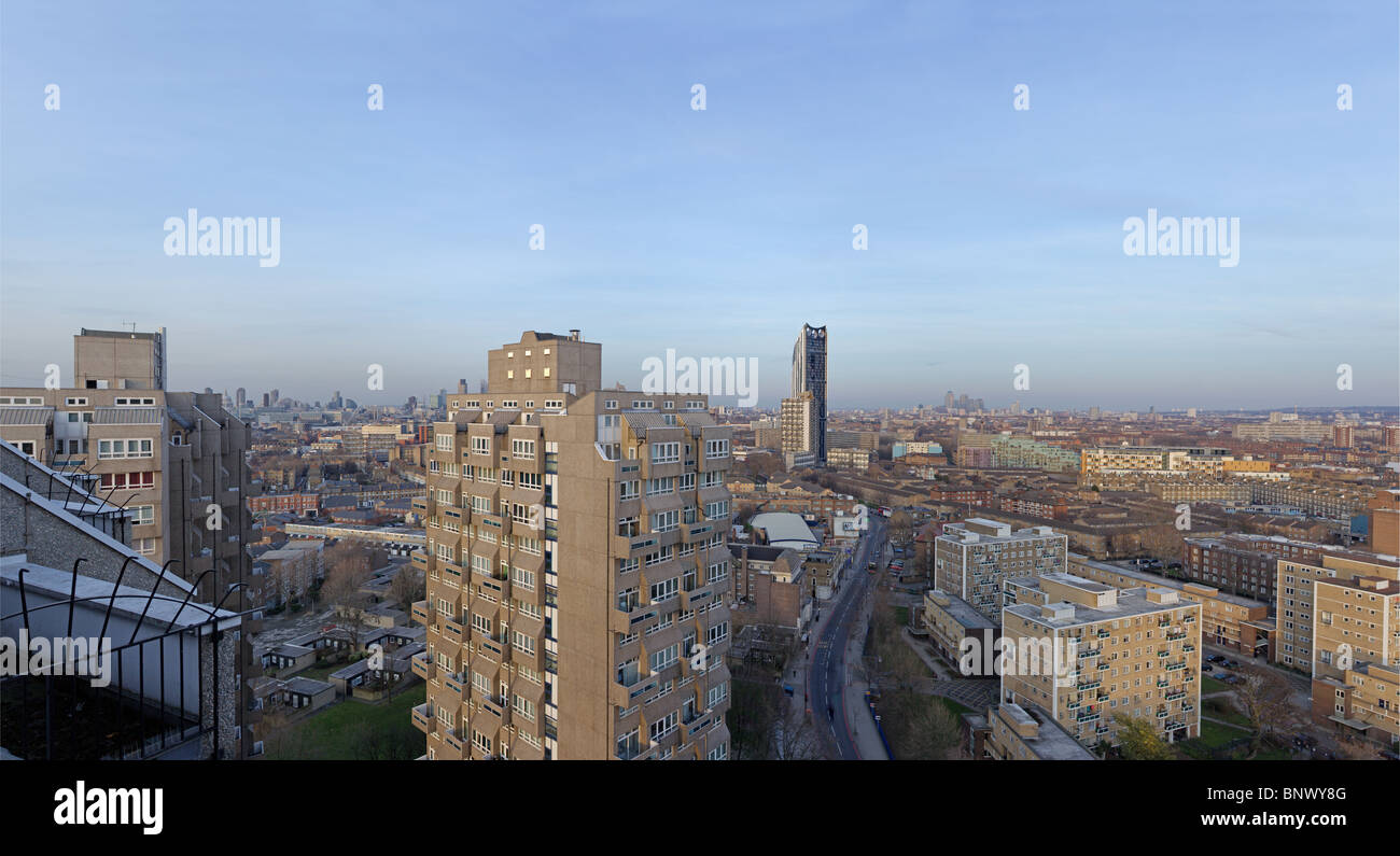 high level view of Elephant and Castle with Strata tower london Stock ...