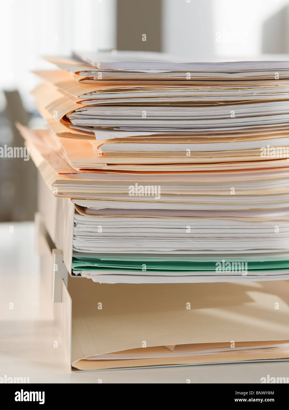 Stack file folders papers hi-res stock photography and images - Alamy