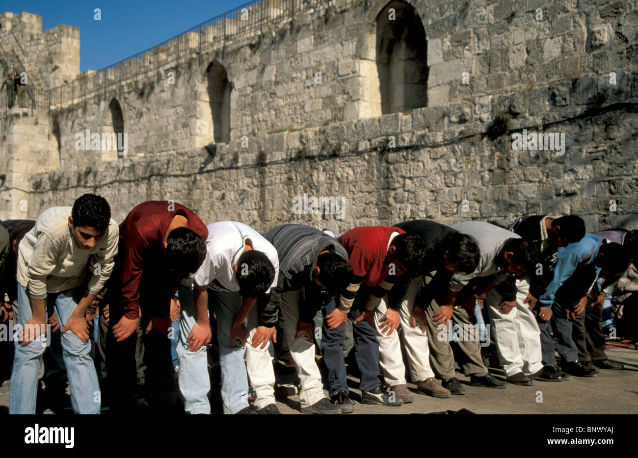 Israel, Jerusalem Old City, Ramadan Prayer at Haram esh Sharif Stock ...