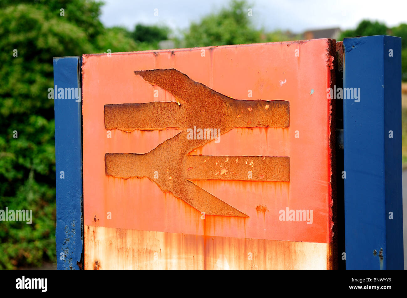 Newstead Railway Station Sign(Robin Hood Line Stock Photo - Alamy