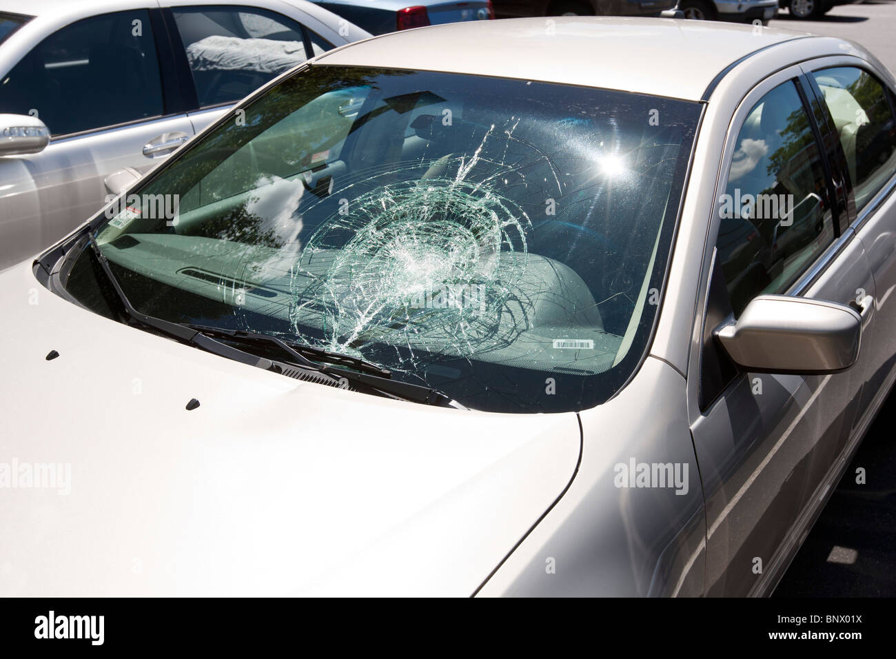 Smashed car windscreen hi-res stock photography and images - Alamy